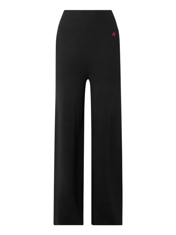Perfect Moment Embroidered Merino Wool Wide-leg Pants - No