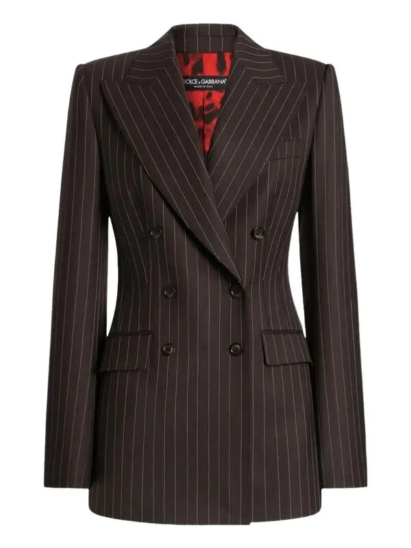 Dolce & Gabbana Lapel Long-sleeved Suit Jacket - Black