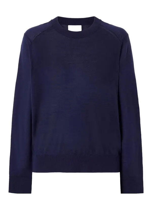 Loulou De Saison Ribbed Drop Shoulder Knit Top - Black