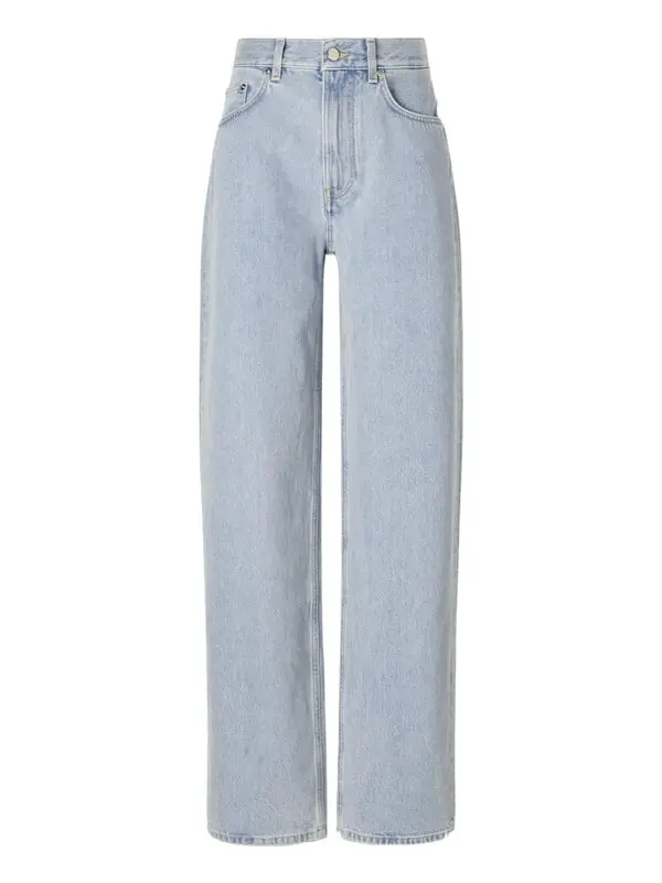Loulou De Saison High Waist Straight Leg Jeans - Gray