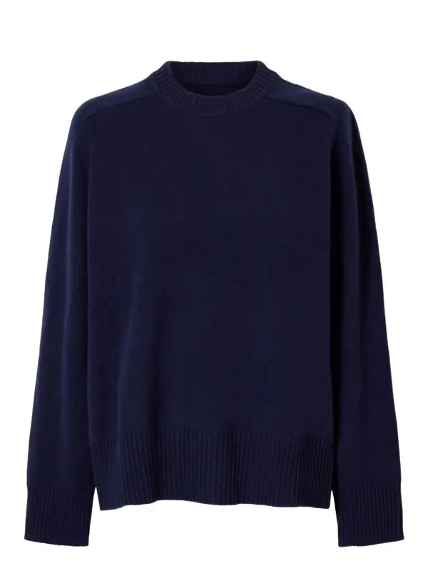 Loulou De Saison Crew Neck Fine Knit Pullover - Black