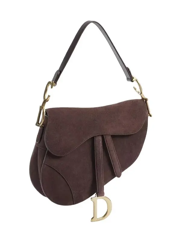 Dior Saddle Bag With Strap - Chocolate-colored