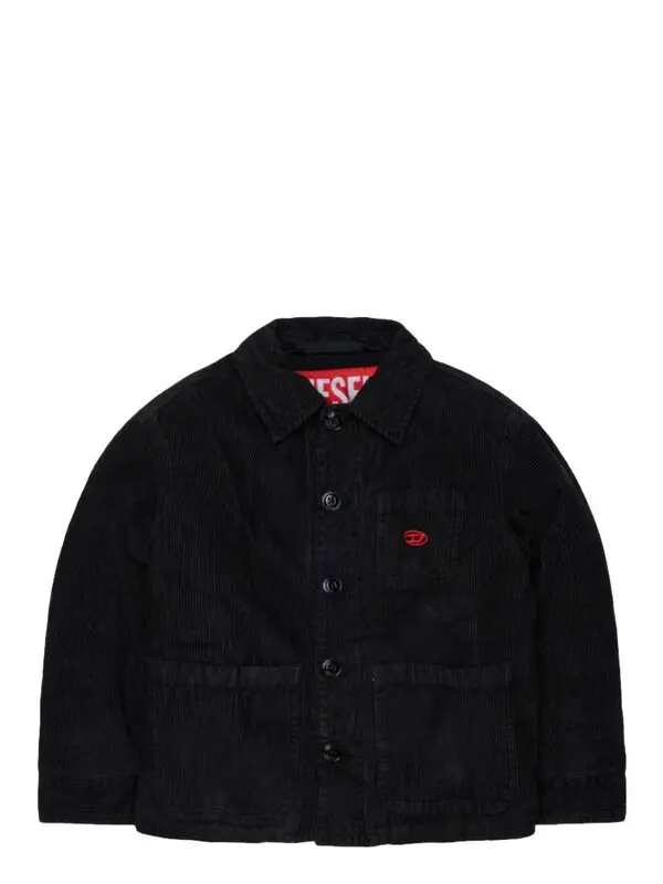 DIESEL® Corduroy Logo-embroidered Jacket - Black