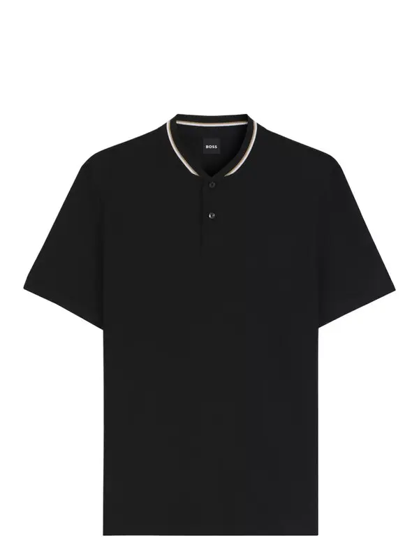 Hugo Boss Tipped Collar Polo Shirt - Black
