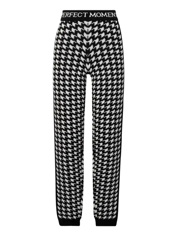Perfect Moment Houndstooth Merino Wool Leggings - Black