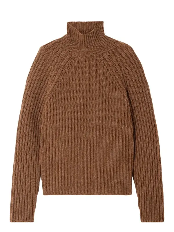 Sease Athos Ribbed Cashmere Turtleneck Sweater - No