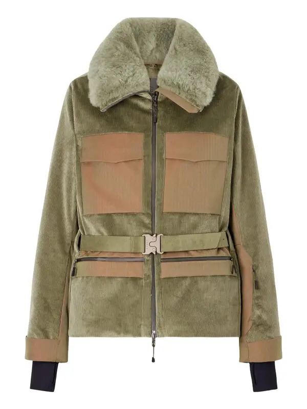 Sease Altai Corduroy Down Ski Jacket With Plush Trim - Multicolor