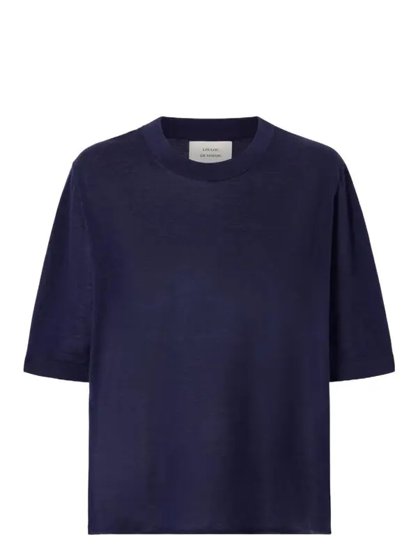 Loulou De Saison Dark Blue Knit Top - No
