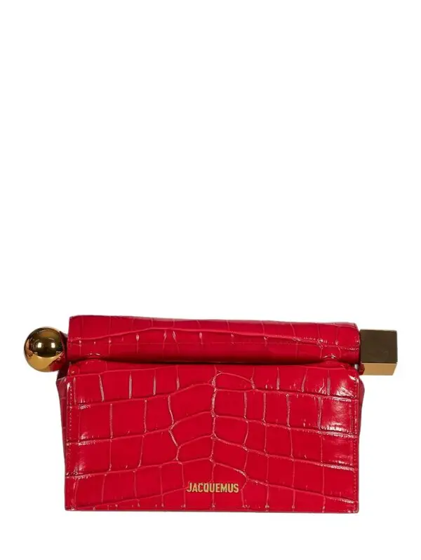 Jacquemus La Pochette Rond Carre Clutch - Red