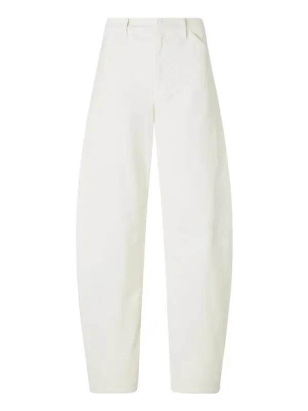 NILI LOTAN High-waisted Barrel Leg Cropped Pants - No