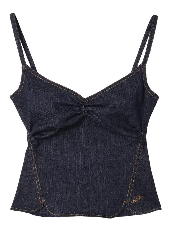 Jacquemus The De-nîmes Pina Denim Top - Deep Navy Blue