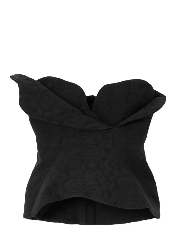 Mara Hoffman Bandeau Layered Bustier Top - Black