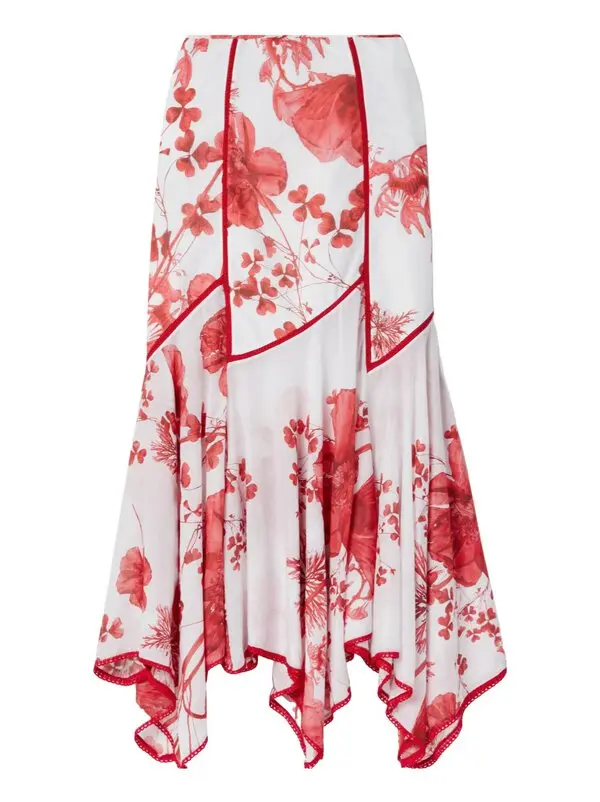 Charo Ruiz Ibiza Casual Printed Cotton-blend Skirt - White