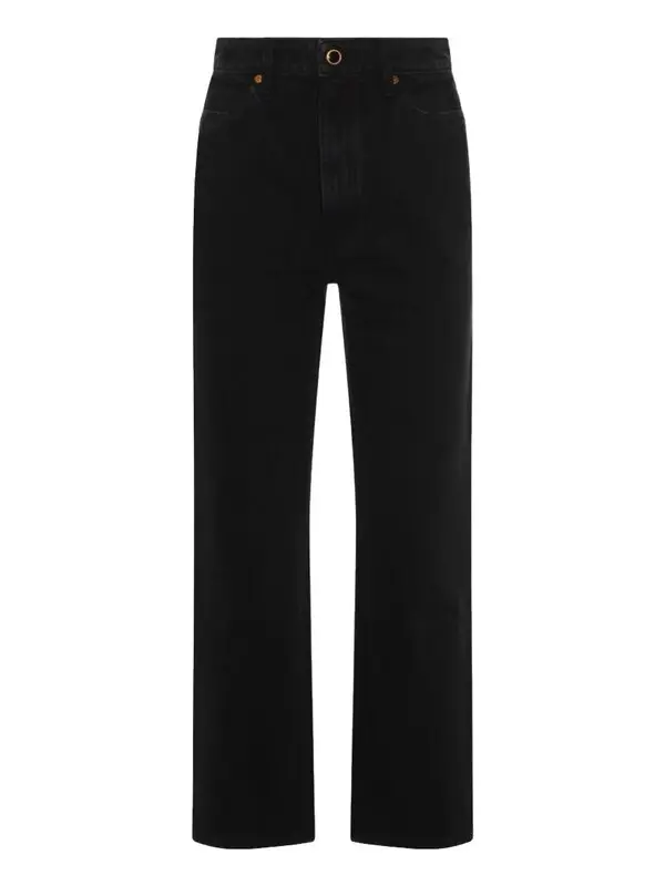 Khaite Belt Loop Denim Trousers - Black