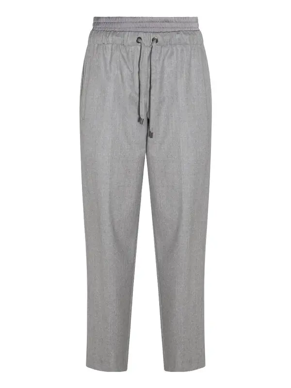 Brunello Cucinelli Tapered Leg Trousers - Gray