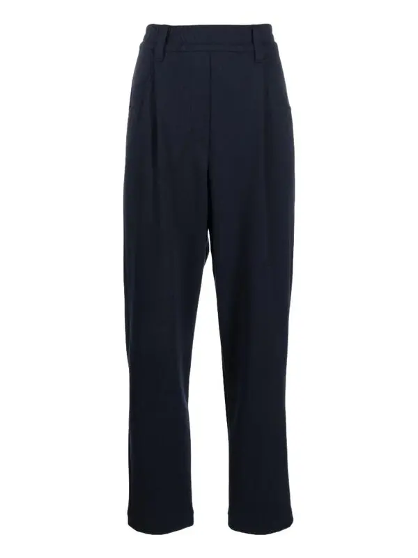Brunello Cucinelli Straight-leg Cropped Pants - Black