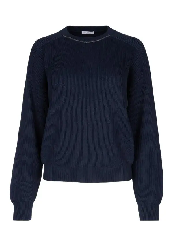 Brunello Cucinelli Crewneck Knitted Jumper - Black
