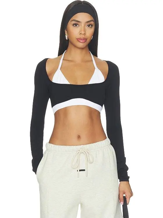 Free People X Good Karma Ultra Crop Top - Black
