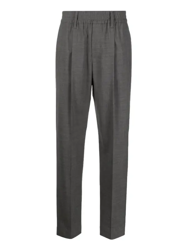 Brunello Cucinelli High-waist Tapered Trousers - Black