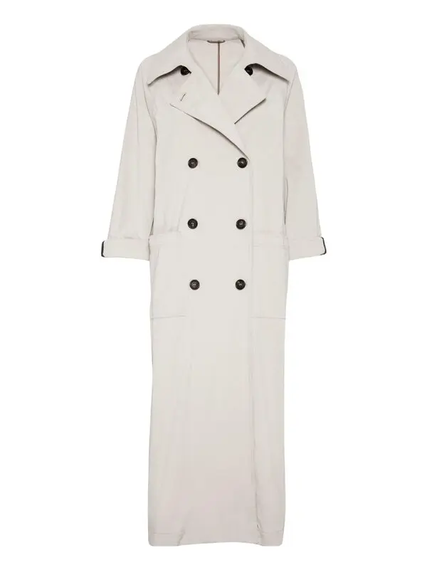 Brunello Cucinelli Double-breasted Straight Hem Coat - Cold Beige