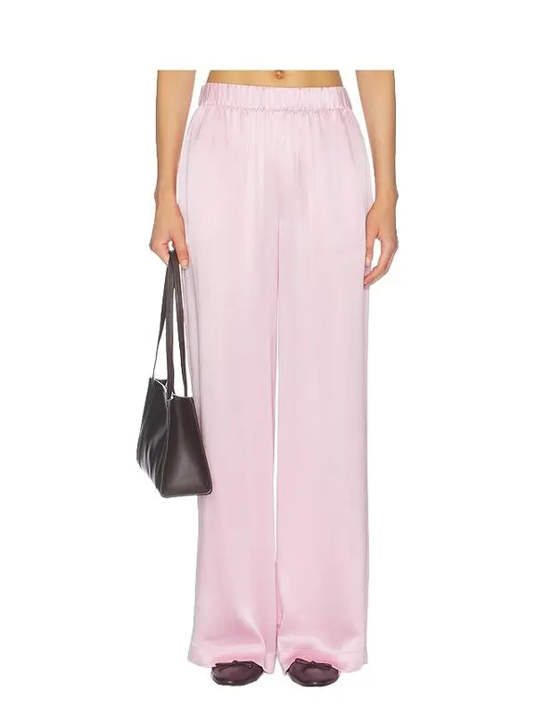 Sablyn Brynn High Rise Pull On Wide Leg Pant In Pink - Soft Pink
