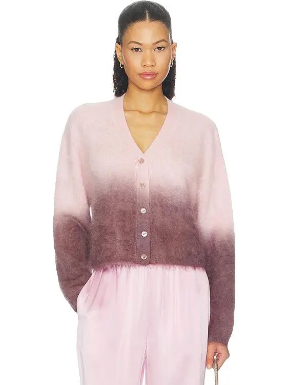 Sablyn Jolie Cropped Ombre Crewneck Sweater - Soft Pink Multi