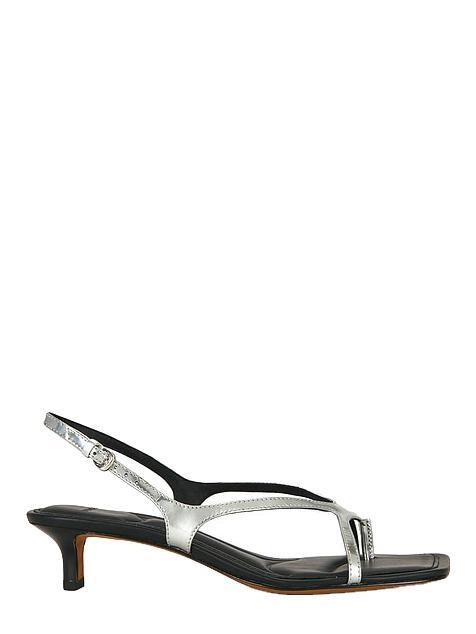 Vince Posie Metallic Slingback Sandal - Silver