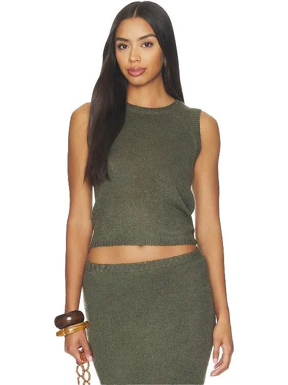 BOBI Blair Sleeveless Top In Sage - Troops