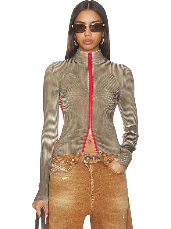 DIESEL® Msarma Knitwear With Zipper Closure - Multi