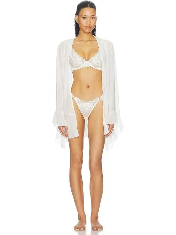 KAT THE LABEL Ruby Robe - Ivory