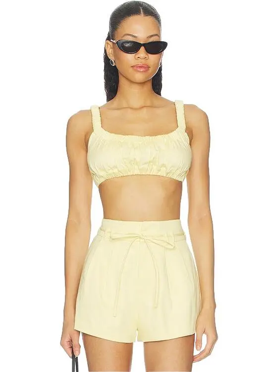 Majorelle Leigh Cropped Top - Butter Yellow