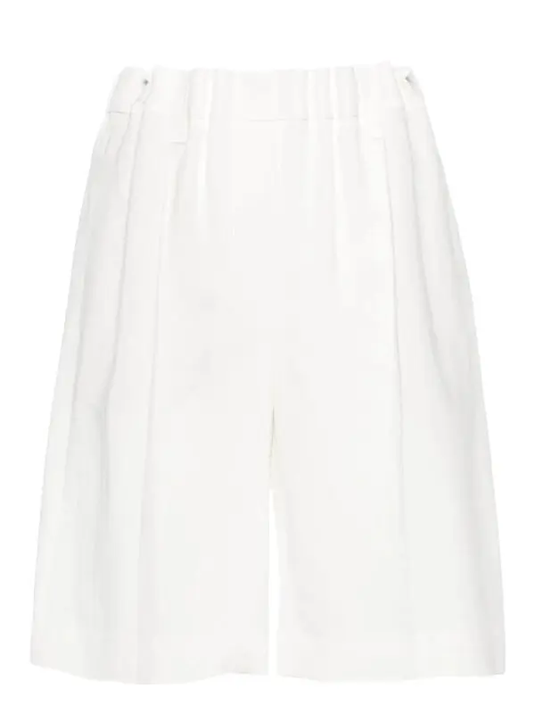 Brunello Cucinelli Pleated Shorts - White