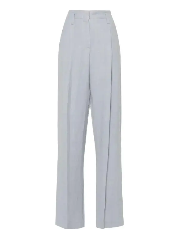 Brunello Cucinelli Pleated Straight-leg Trousers - Gray