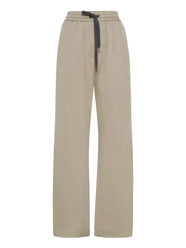 Brunello Cucinelli Relaxed-fit Drawstring Waistband Pants - Green