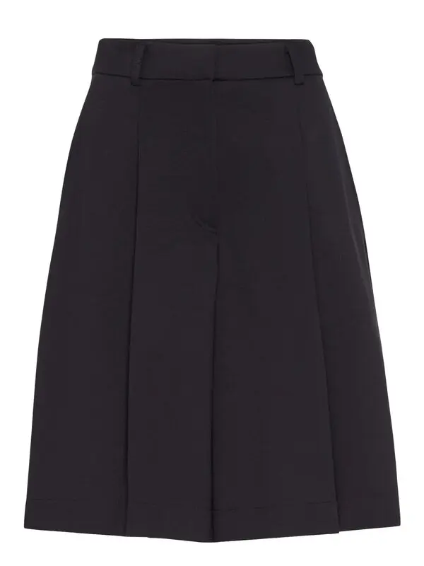 Brunello Cucinelli High-waist Knee-length Shorts - Black