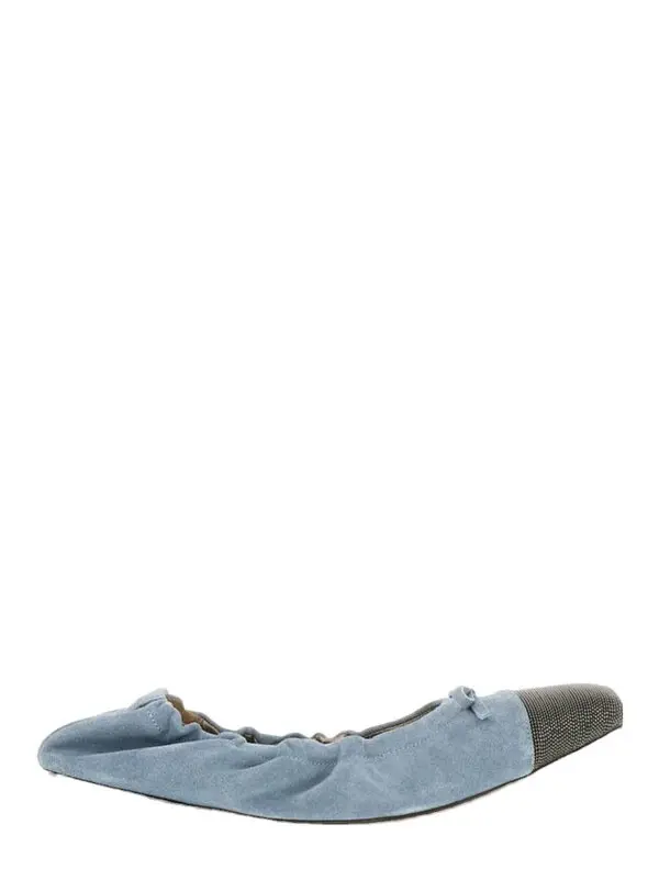 Brunello Cucinelli Beaded Slip-on Ballerina Flats - Blue