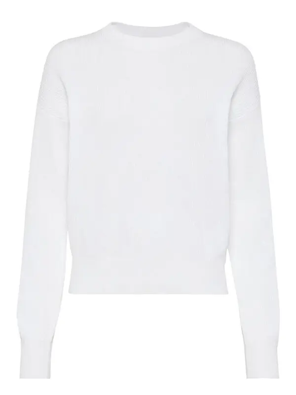 Brunello Cucinelli Crewneck Knitted Jumper - White