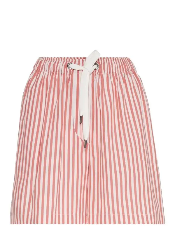 Brunello Cucinelli Striped Drawstring Shorts - Pink