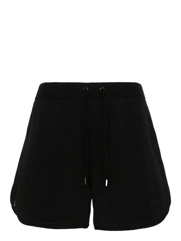 Brunello Cucinelli Fisherman's-knit Cotton Shorts - Black