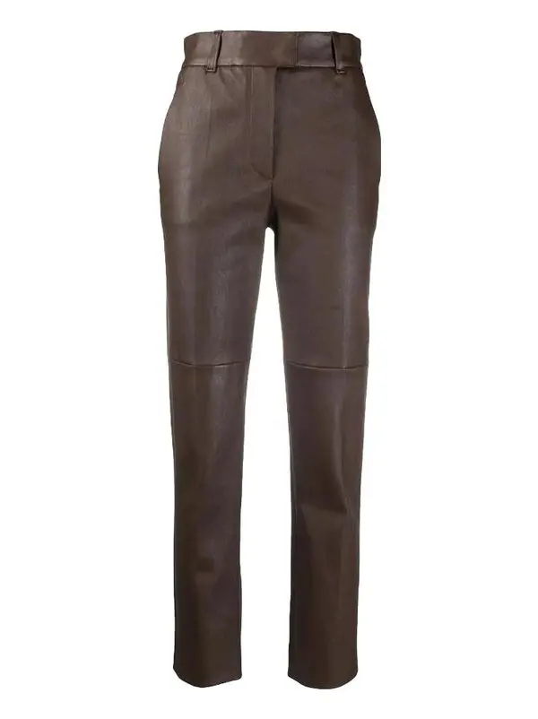 Brunello Cucinelli High-waisted Cropped Trousers - Black