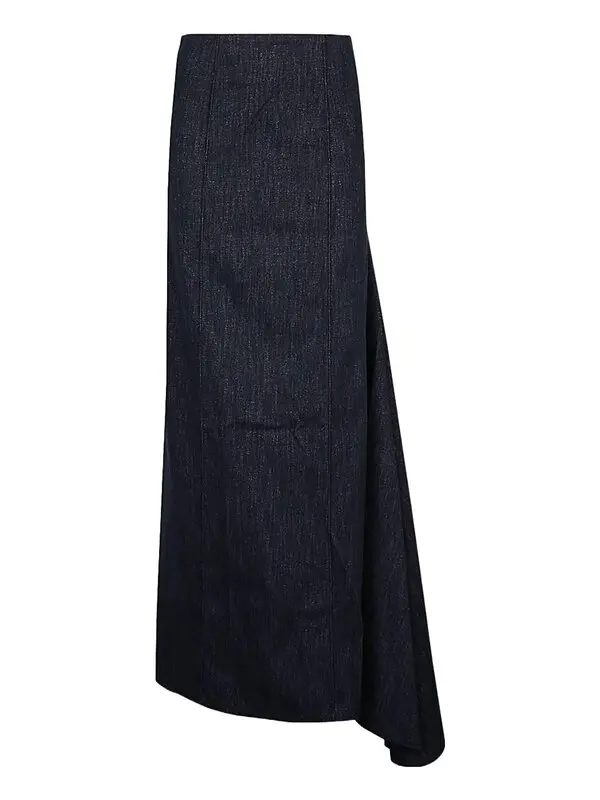 Brunello Cucinelli Denim Maxi Skirt - Black