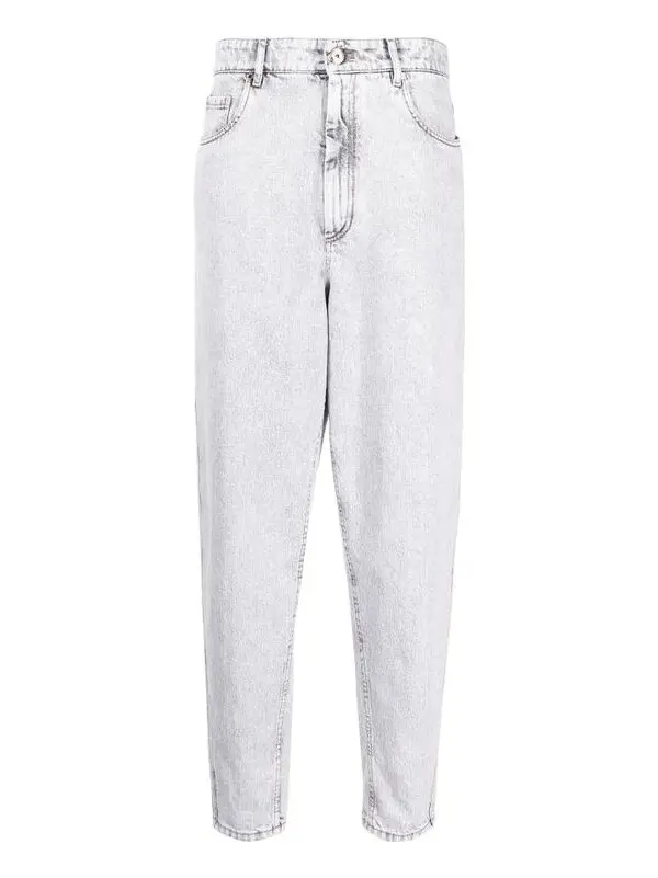Brunello Cucinelli Faded Boyfriend Jeans - Gray