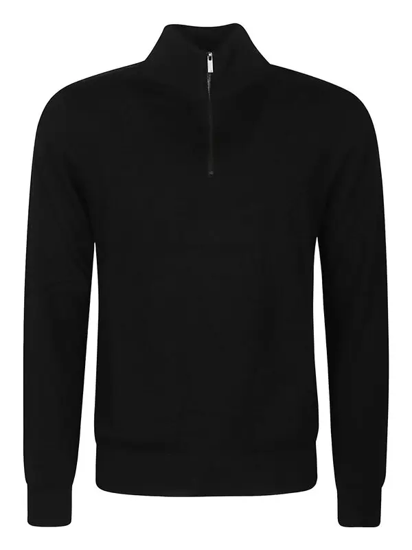 Michael Kors Zip Detailed Turtleneck Jumper - Black