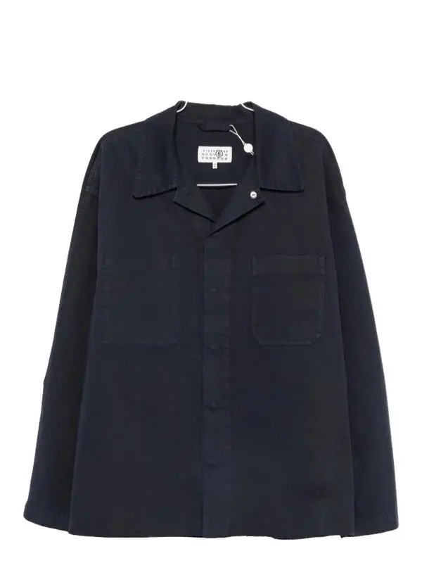 MAISON MARGIELA Concealed-fastening Patch-pocket Shirt Jacket - Black