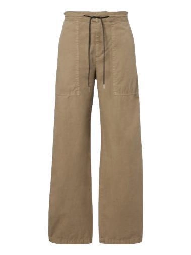 FRAME Gallery Cotton Wide-leg Pants - Grey