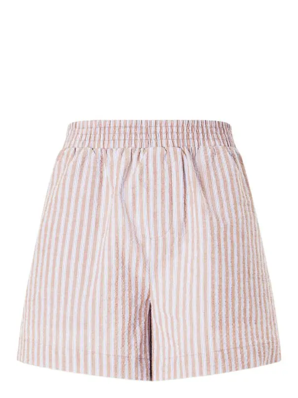 Varley Vertical Stripe Seersucker Pull-on Shorts - No