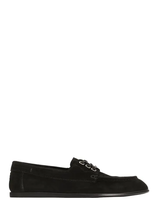 Dolce & Gabbana Derby Shoes In Split - Black
