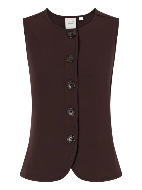 Varley Dark Brown Sleeveless Waistcoat - Black