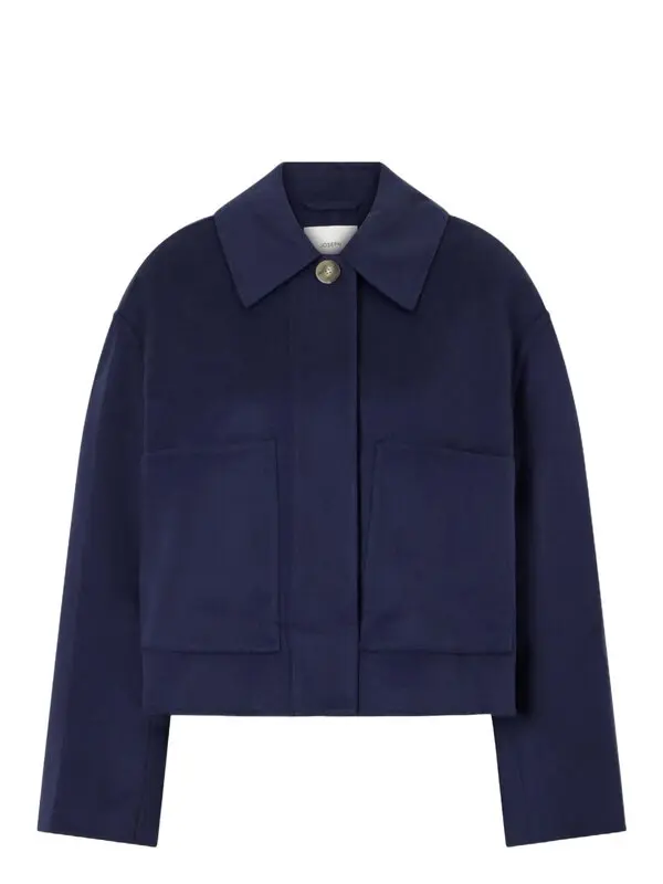 JOSEPH Cropped Wool Blazer - Black
