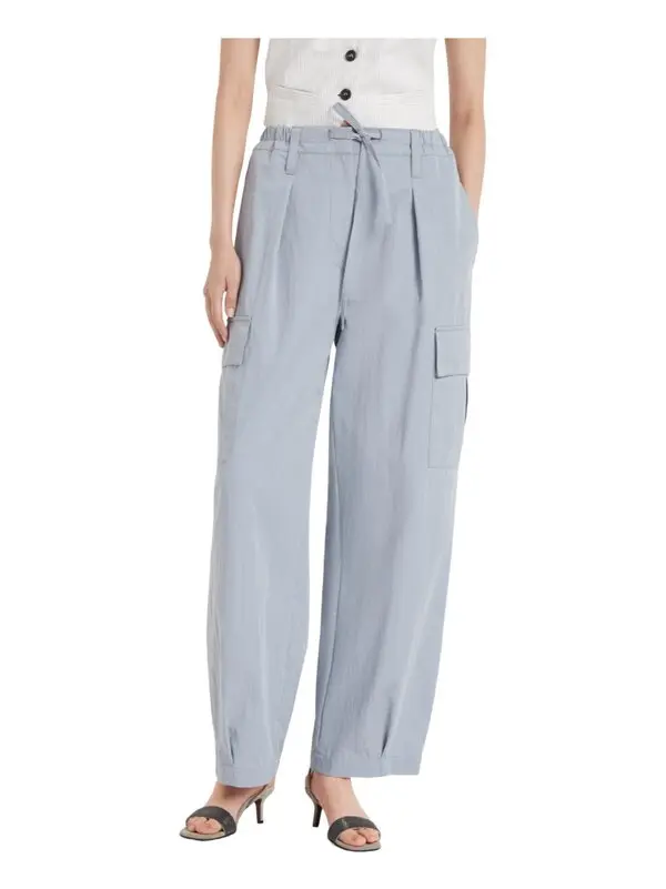 Brunello Cucinelli Straight-leg Cargo Trousers - Gray